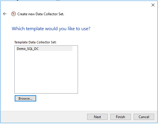 Perfmon: Creating a SQL Server Data Collector Set